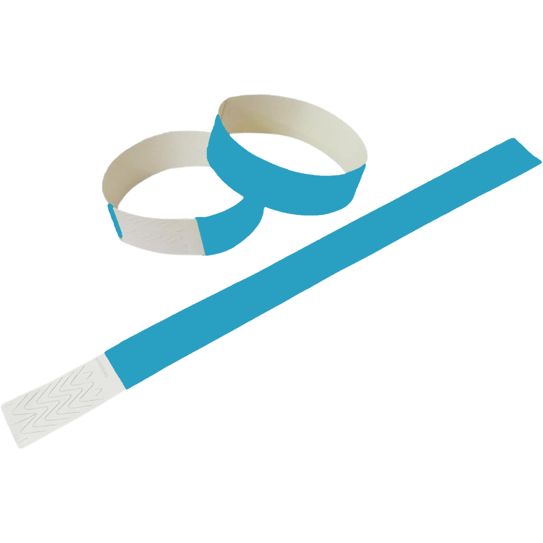 Pulseira Tyvek Azul Fluorescente acesso personalização hospitalar ...