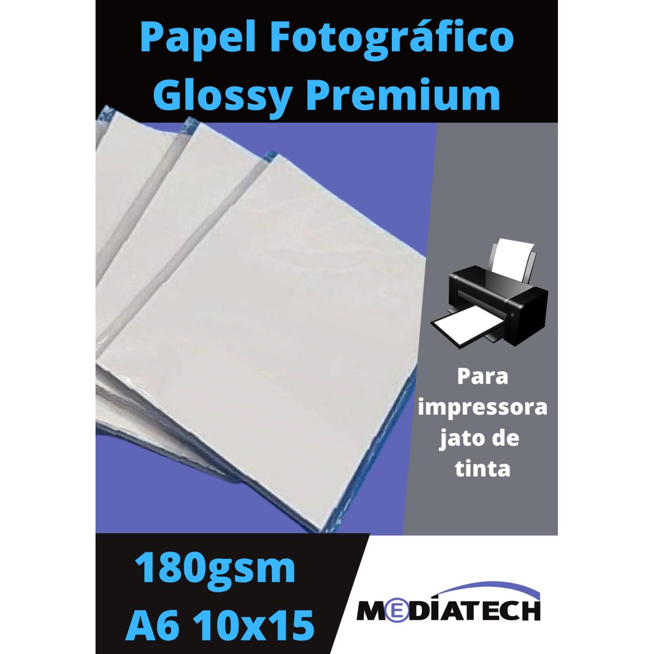 Papel Foto Glossy 10x15 180g fotografico Photo paper 1a linha