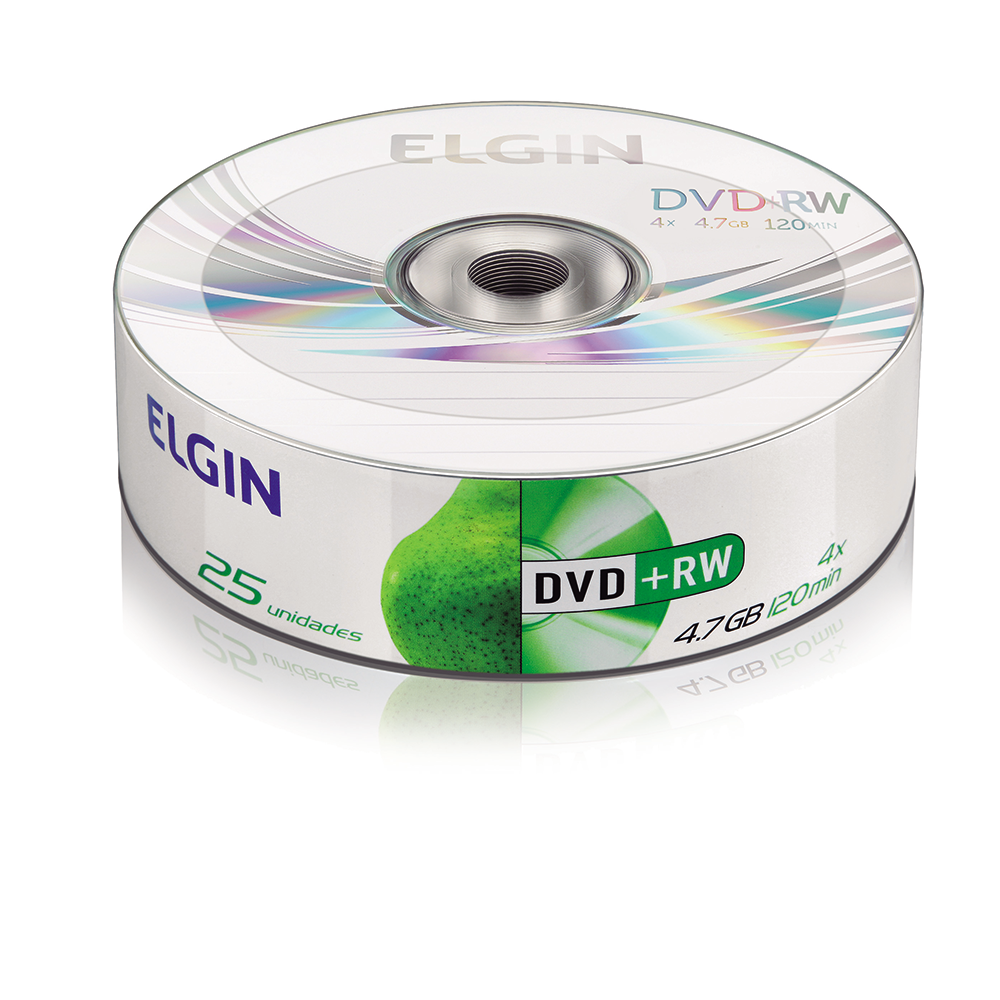 Dvd+rw 4.7gb 4x 120min Elgin mídia regravável