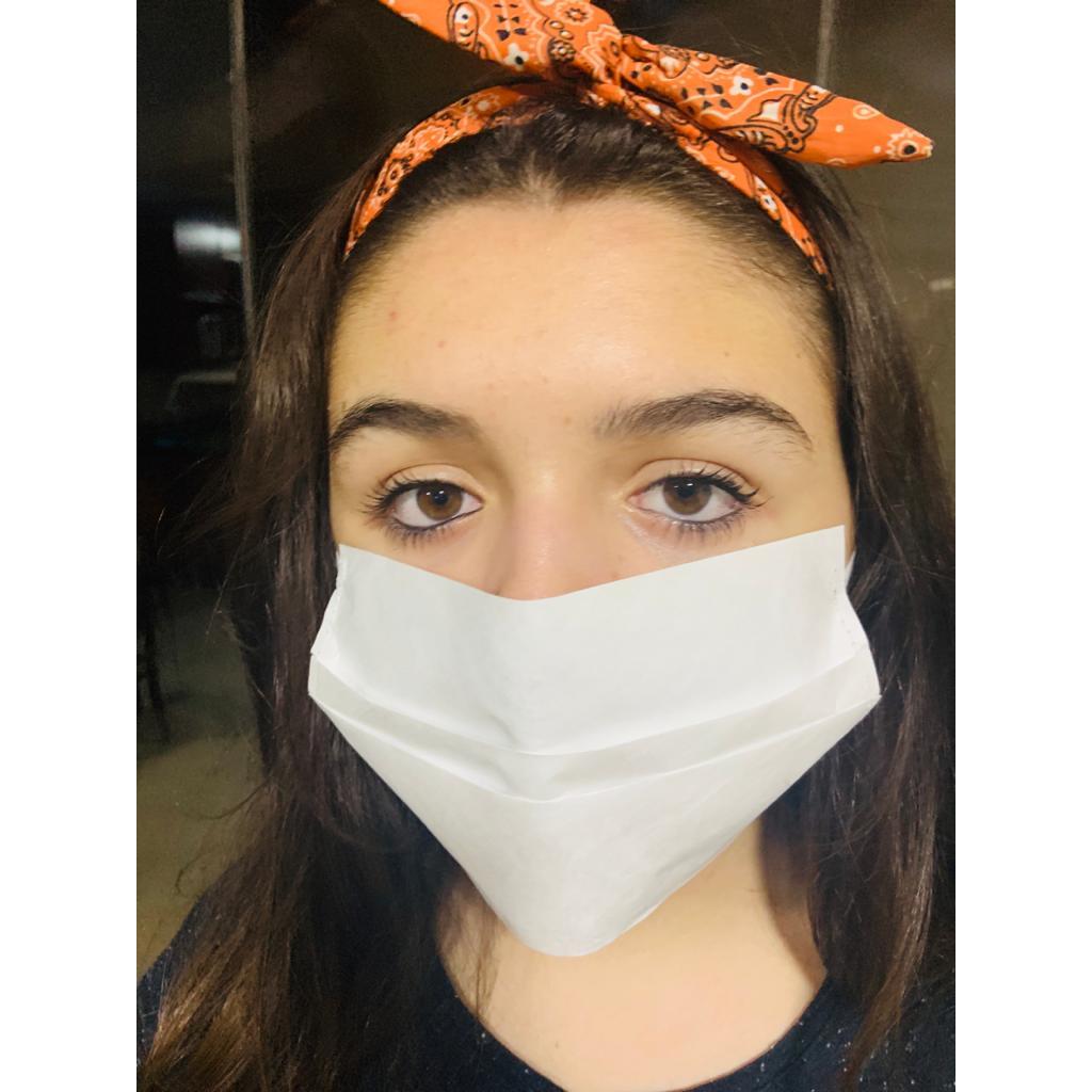 Máscara de proteção em tyvek 20un reutilizável