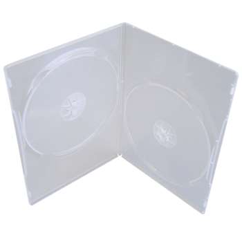 Dvd box duplo transparente slim 7mm